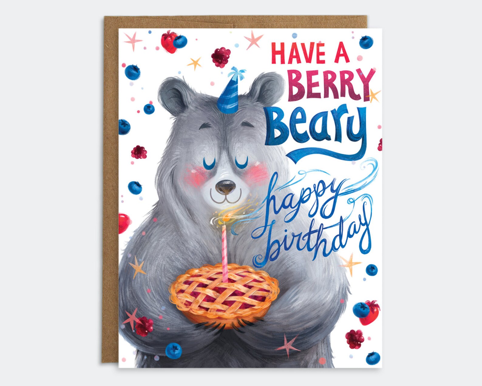 Bear Birthday Card Kids Birthday Card Childrens Birthday | Etsy