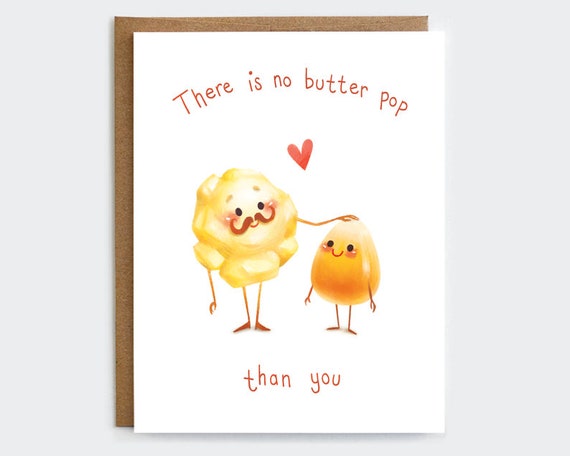 Funny Fathers Day Card Popcorn Pun Thanks Dad - Etsy
