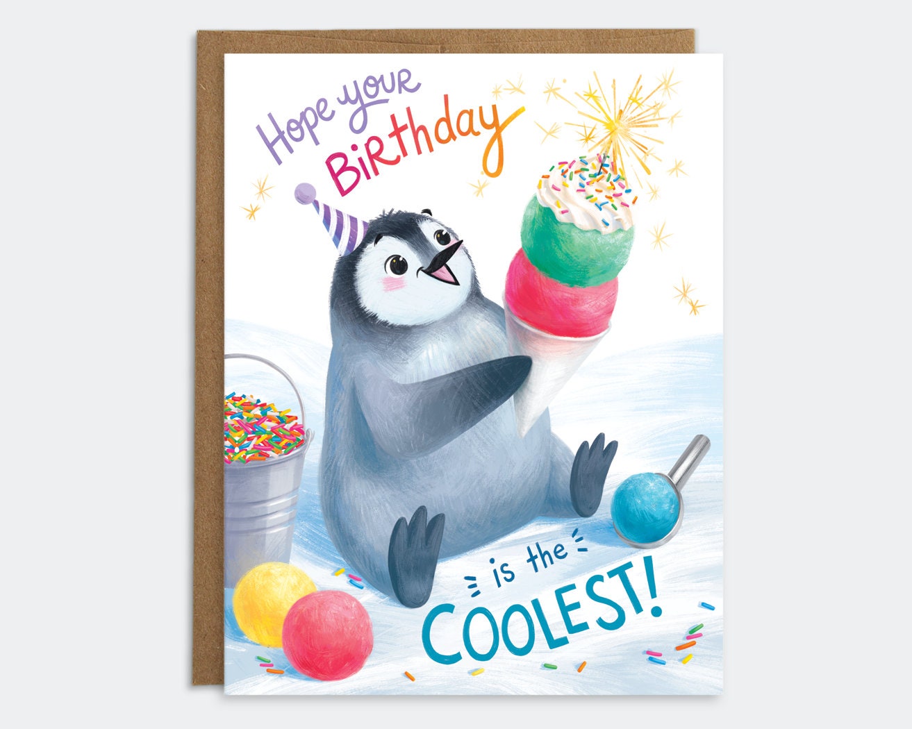 Penguin Birthday Card Happy Birthday Card Kids Birthday | Etsy Canada