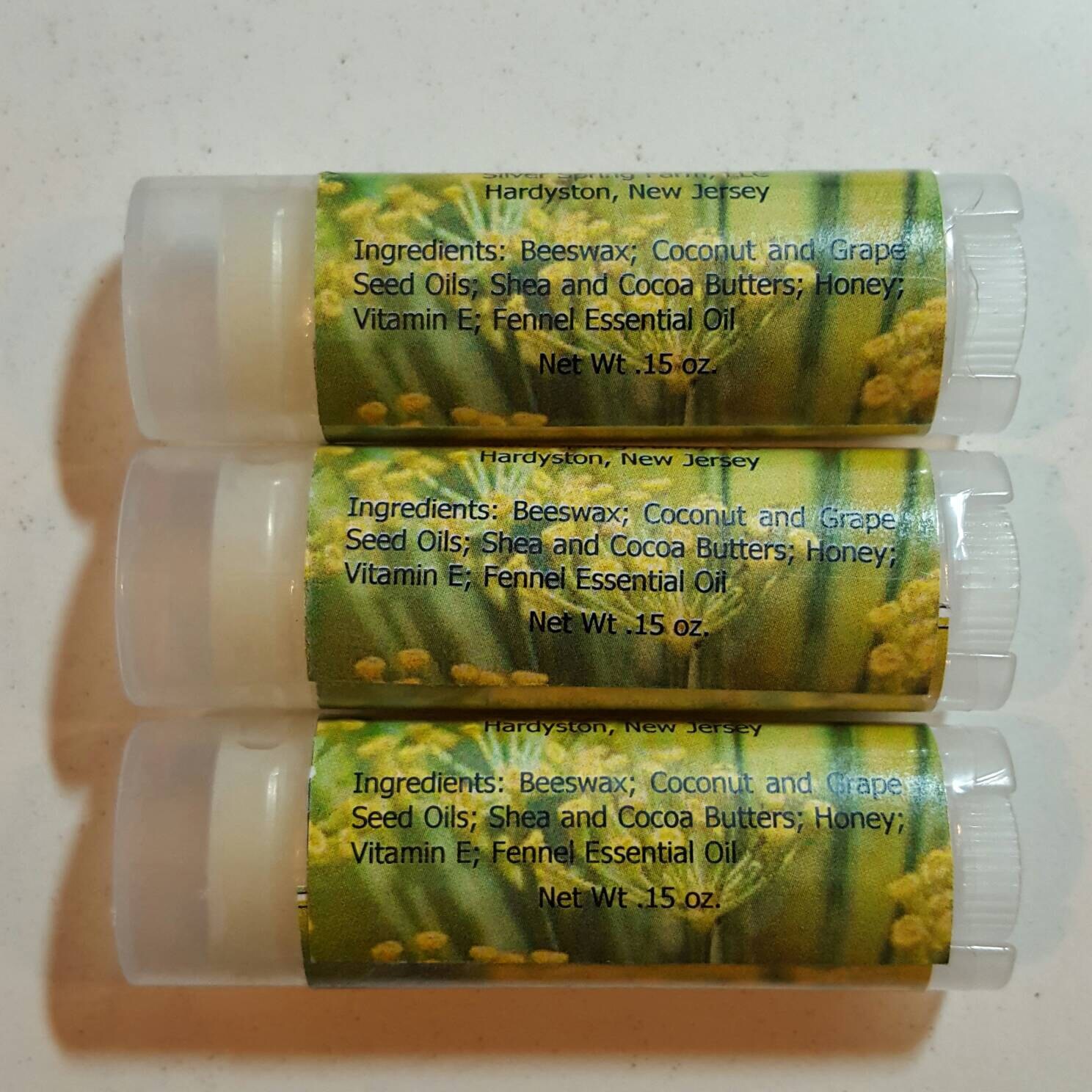 Fennel Lip Balm - One Tube of Licorice Sambuca Anisette Flavored ...