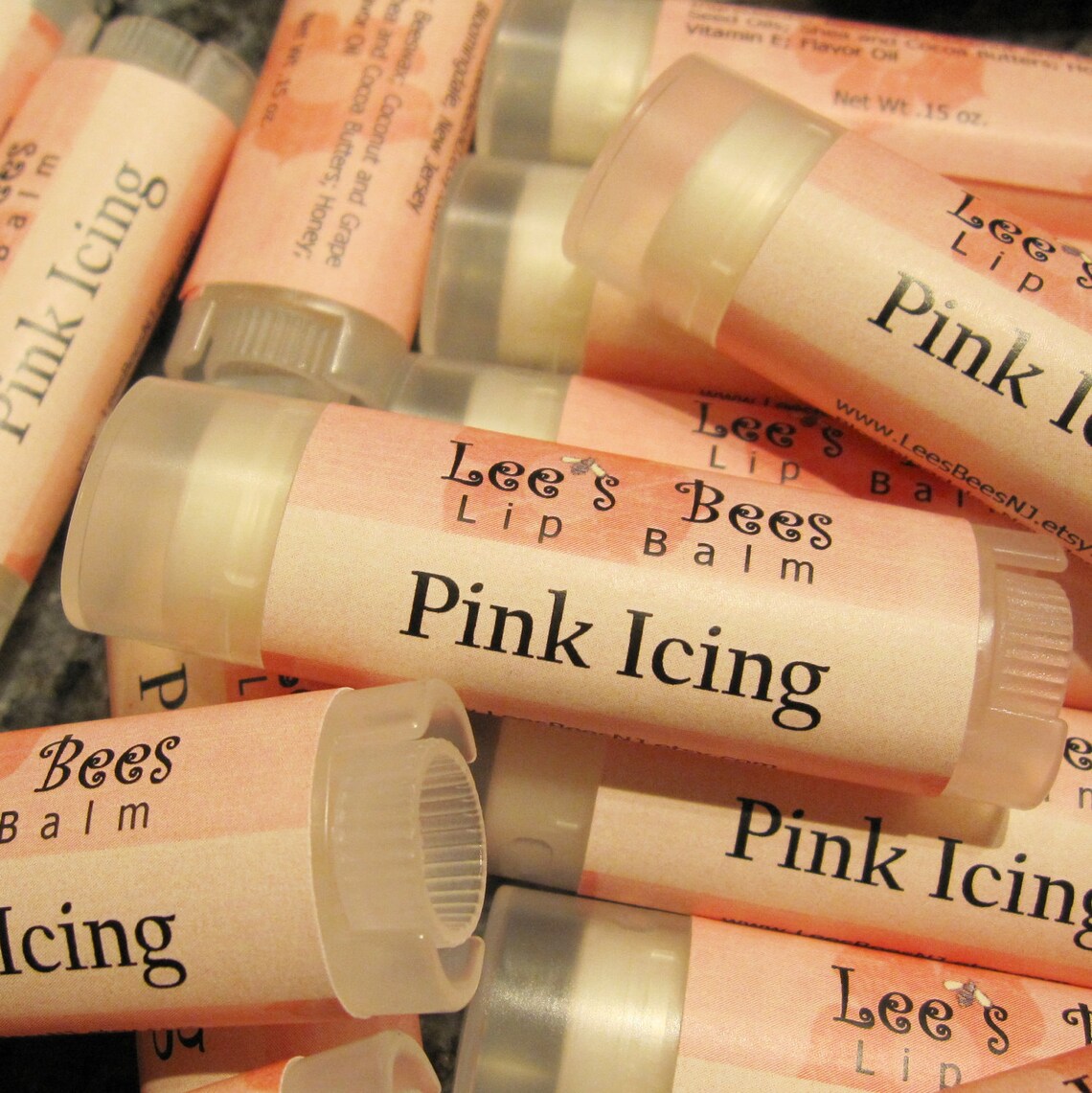Lip Balm Pink Icing One Tube of All Natural Beeswax Lip - Etsy
