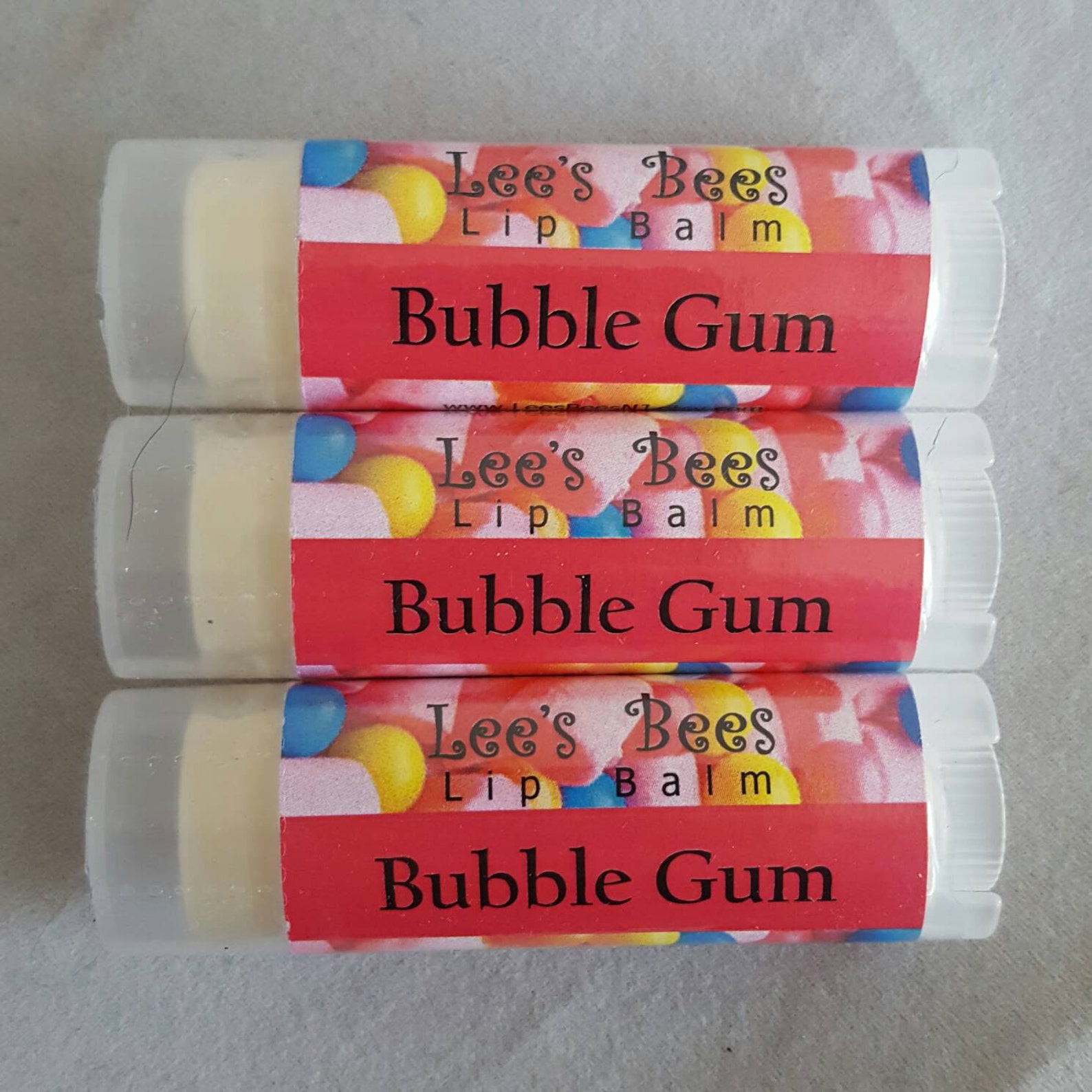 Lip Balm Bubble Gum One Tube of All Natural Beeswax Lip - Etsy