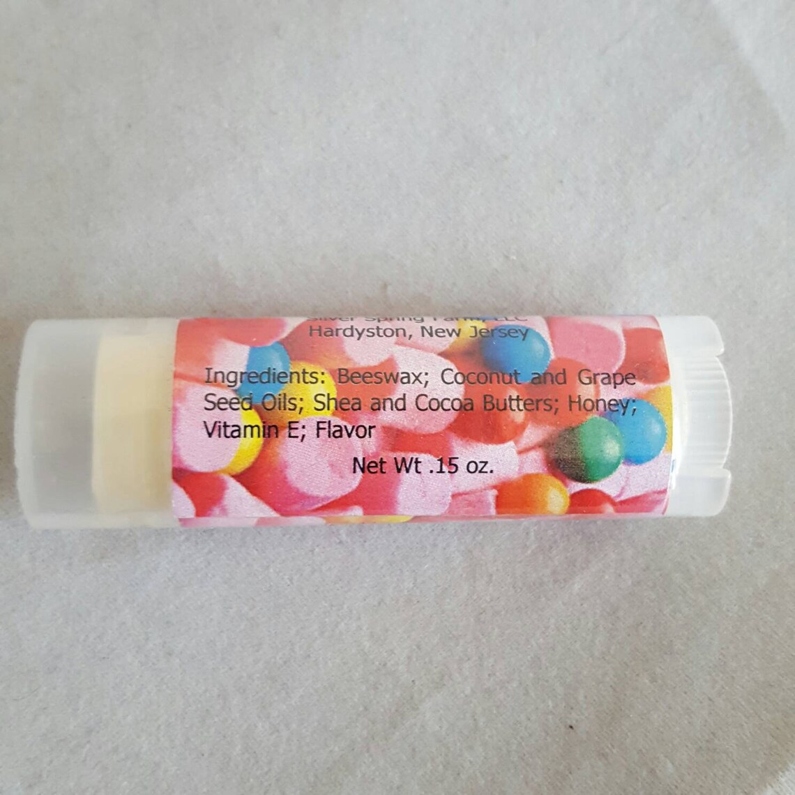 Lip Balm - Bubble Gum, One Tube of All Natural Beeswax Lip Salve ...