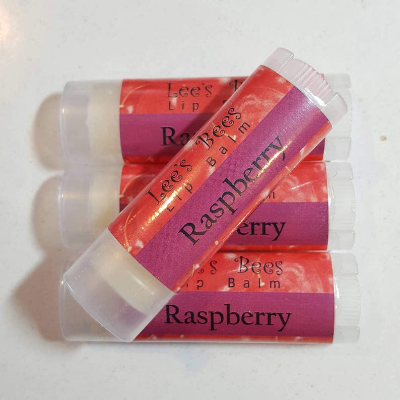 Raspberry Lip Balm One Tube of All Natural Beeswax Lip Salve - Etsy