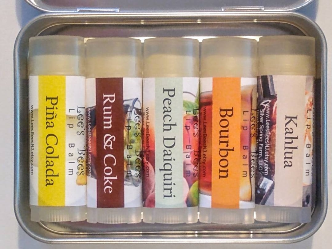 Lip Balm Gift Set NEW LIQUOR is QUICKER Collection - in a Hinged Tin ...