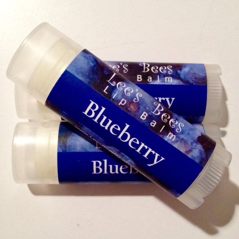 Blueberry Lip Balm One Tube of Beeswax Lip Salve Chapstick - Etsy