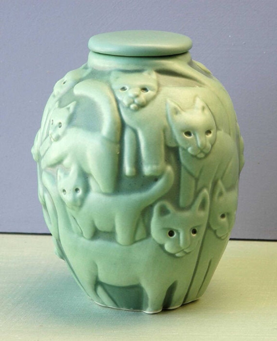 Black Cat Urn Handmade Cat Urn for Ashes Craftsman Urn Vase - Etsy