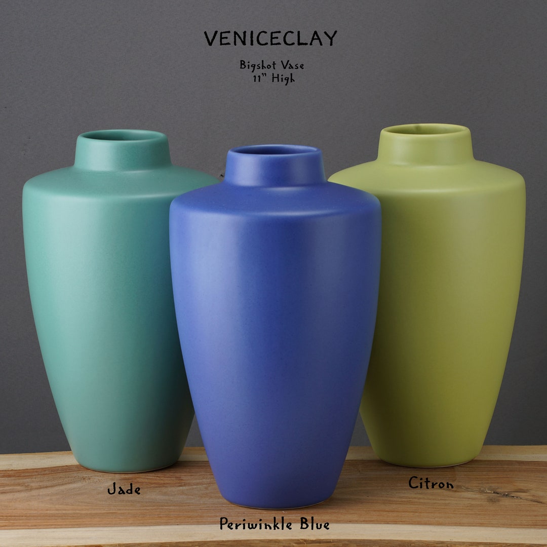 Tall Craftsman Pottery, Bigshot Vase, Teco Style Vase, Bungalow ...