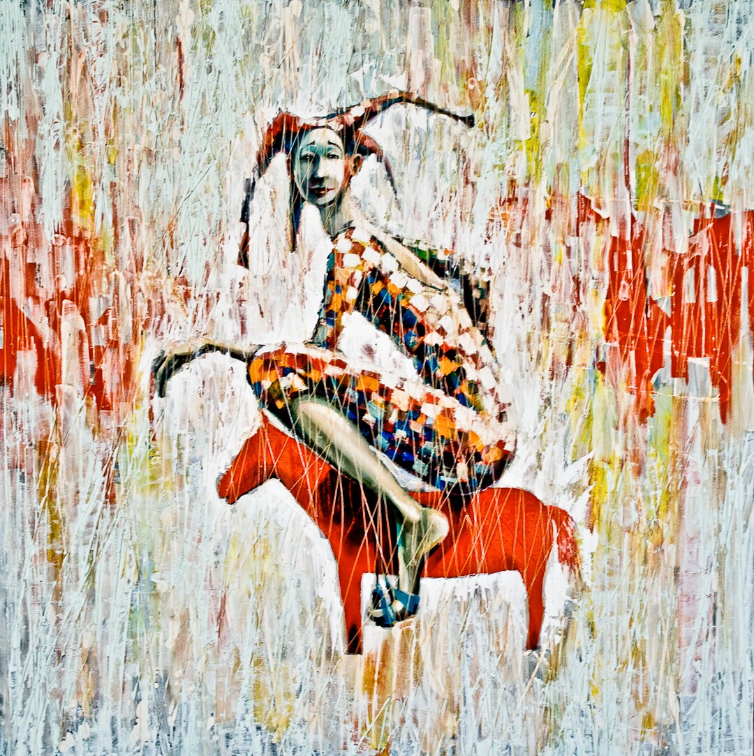 Red City . 2009 Original Painting Printed on Rolled Canvas, Art ...