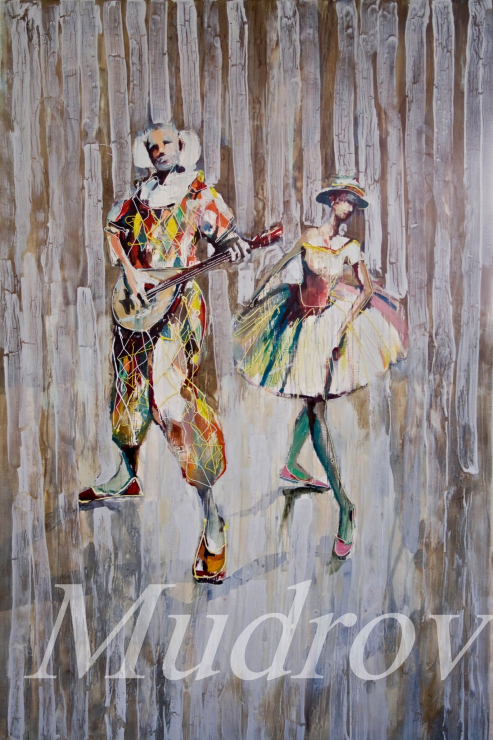 Duet 2008 Original Oil Painting Print on Rolled Canvas Fine Art Print ...