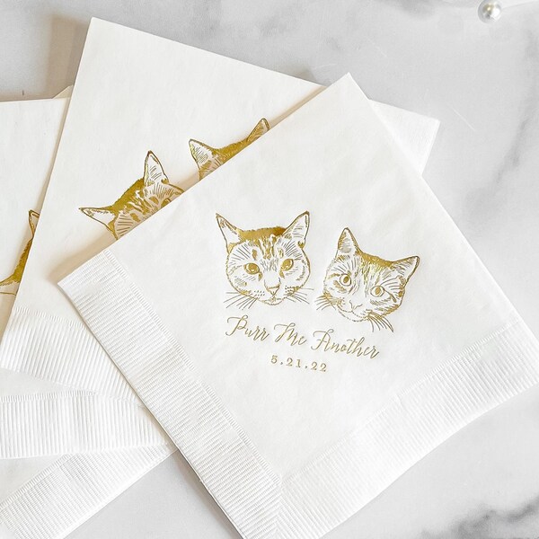 Cat Napkin Bridal Shower - Etsy