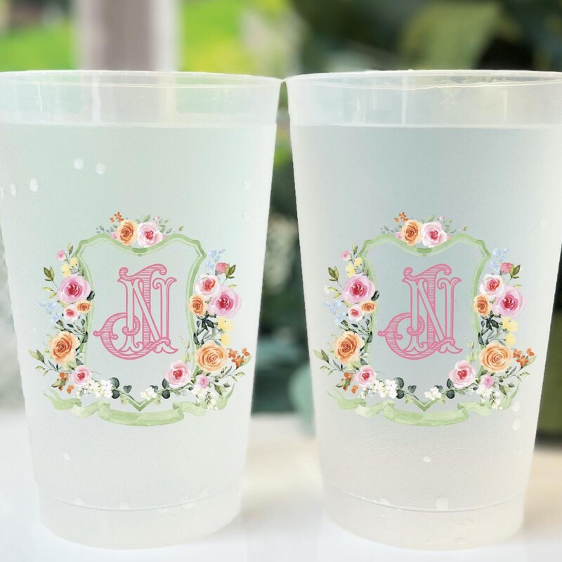 Monogram Cups - Etsy
