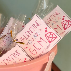 Valentine You're a Gem Editable DIY Printable Valentine's Day Card DIY ...