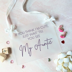 If You Think I'm Cute Just Wait Acrylic Sign, Flower Girl Sign, Ring ...