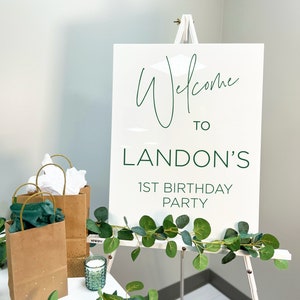 Kid's Birthday Party Welcome Acrylic Sign, Acrylic Birthday Sign ...