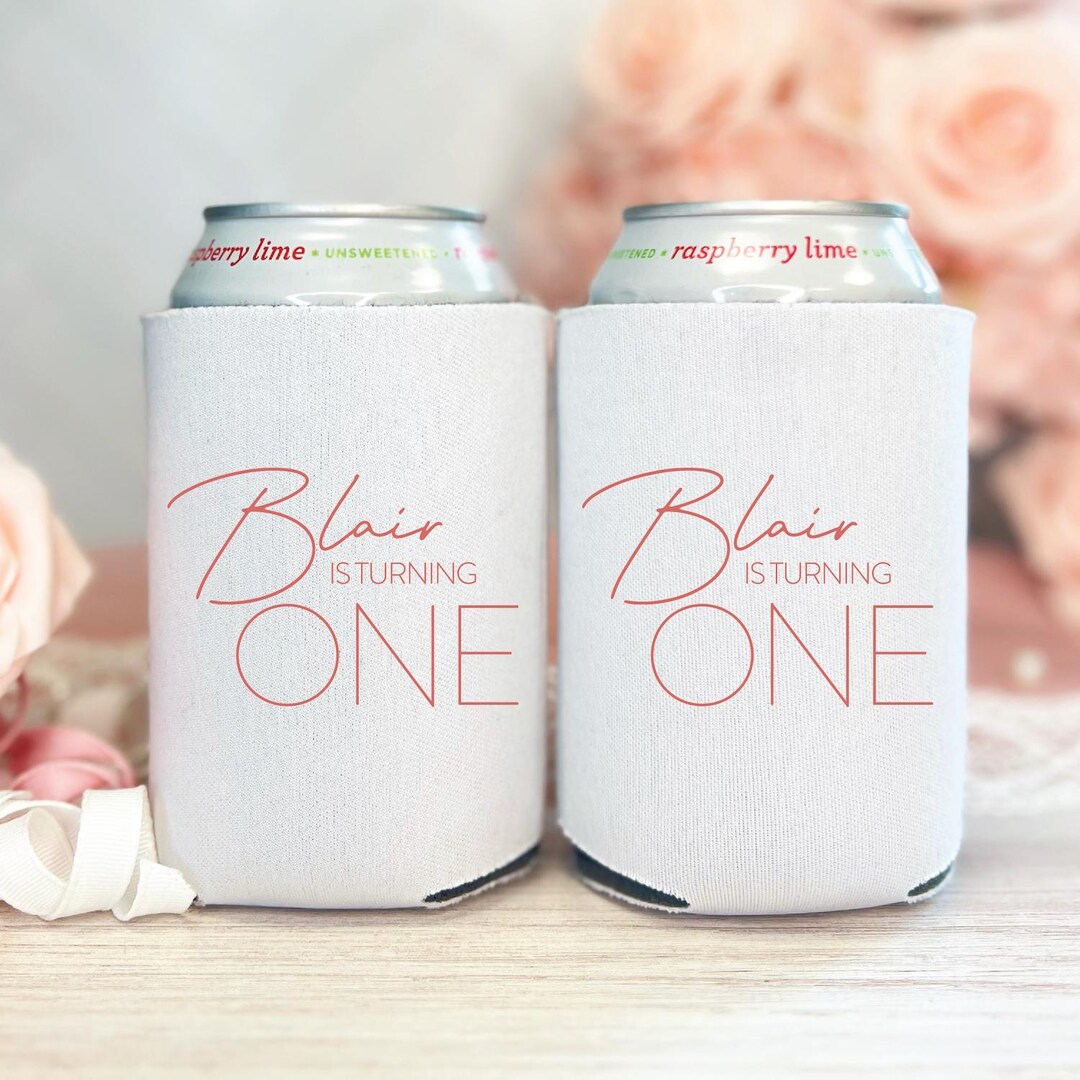 Personalized 1st Birthday Can Coolers - Custom Name, Party Favor - Etsy