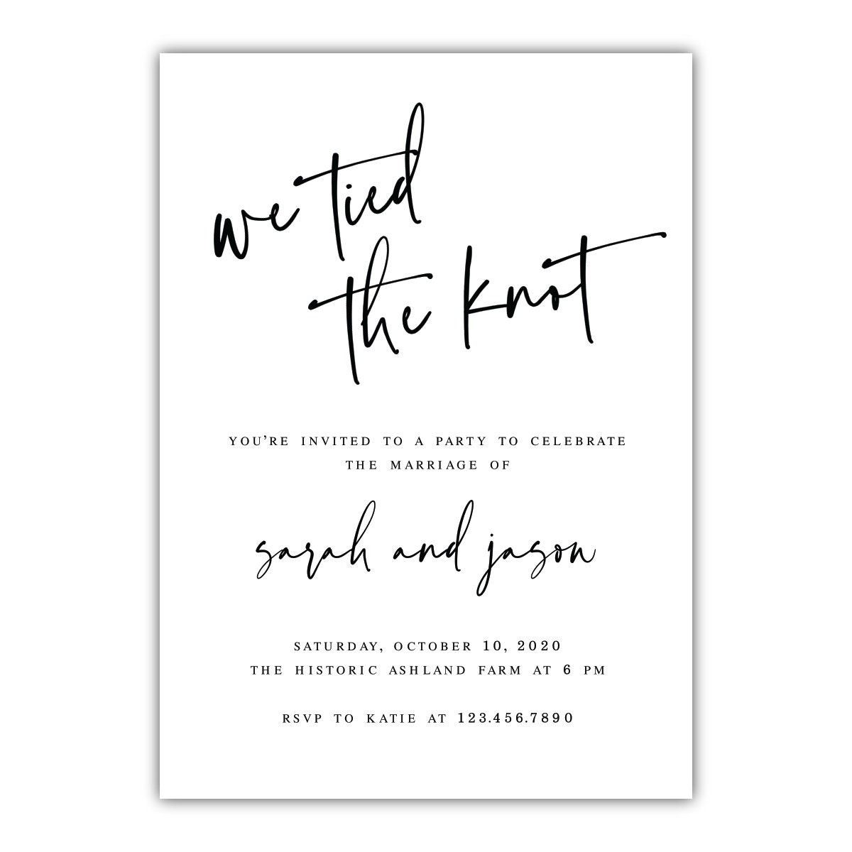 INSTANT DOWNLOAD We Tied The Knot Elopement Announcement Etsy instant-download-we-tied-the-knot-elopement-announcement-etsy