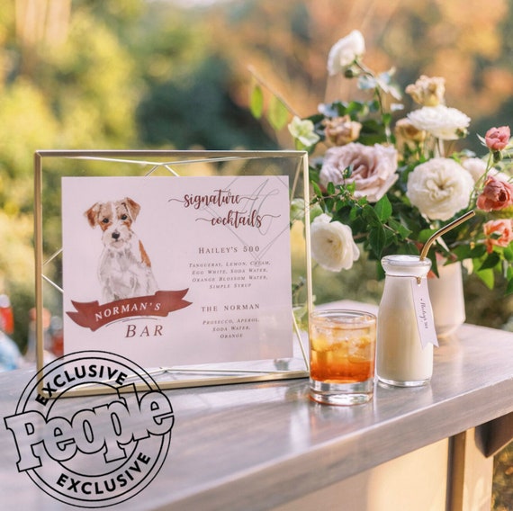 As Featured in PEOPLE Magazine - Dog Bar Menu Wedding Sign, Dog ...