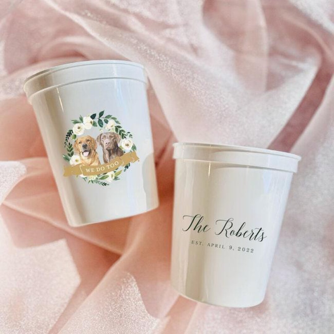Custom Pet Stadium Cups - Full Color Wedding Party Favors - Etsy