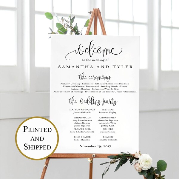 Wedding Program Sign - Etsy