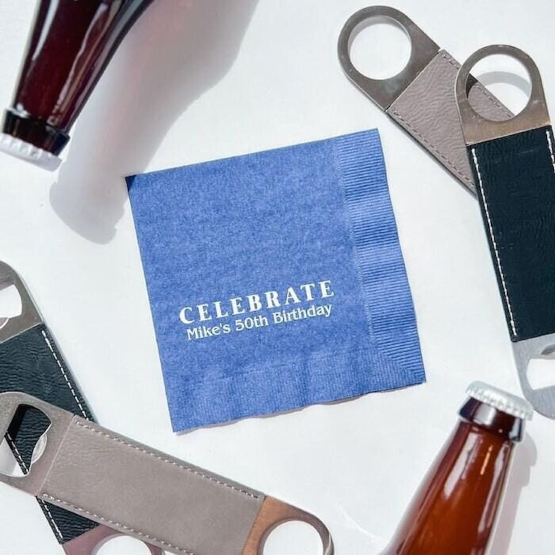 Personalized Birthday Napkins – Custom Name Party Napkins – Celebrate ...