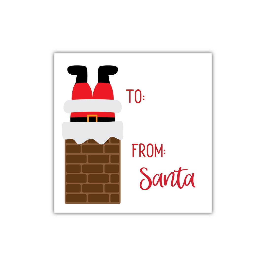 Gift From Santa Personalized Christmas Gift Stickers christmas Gift ...