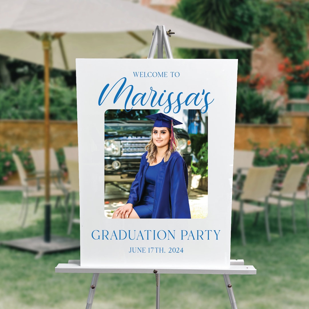 Custom Graduation Photo Personalized Acrylic Sign, Graduation Party ...