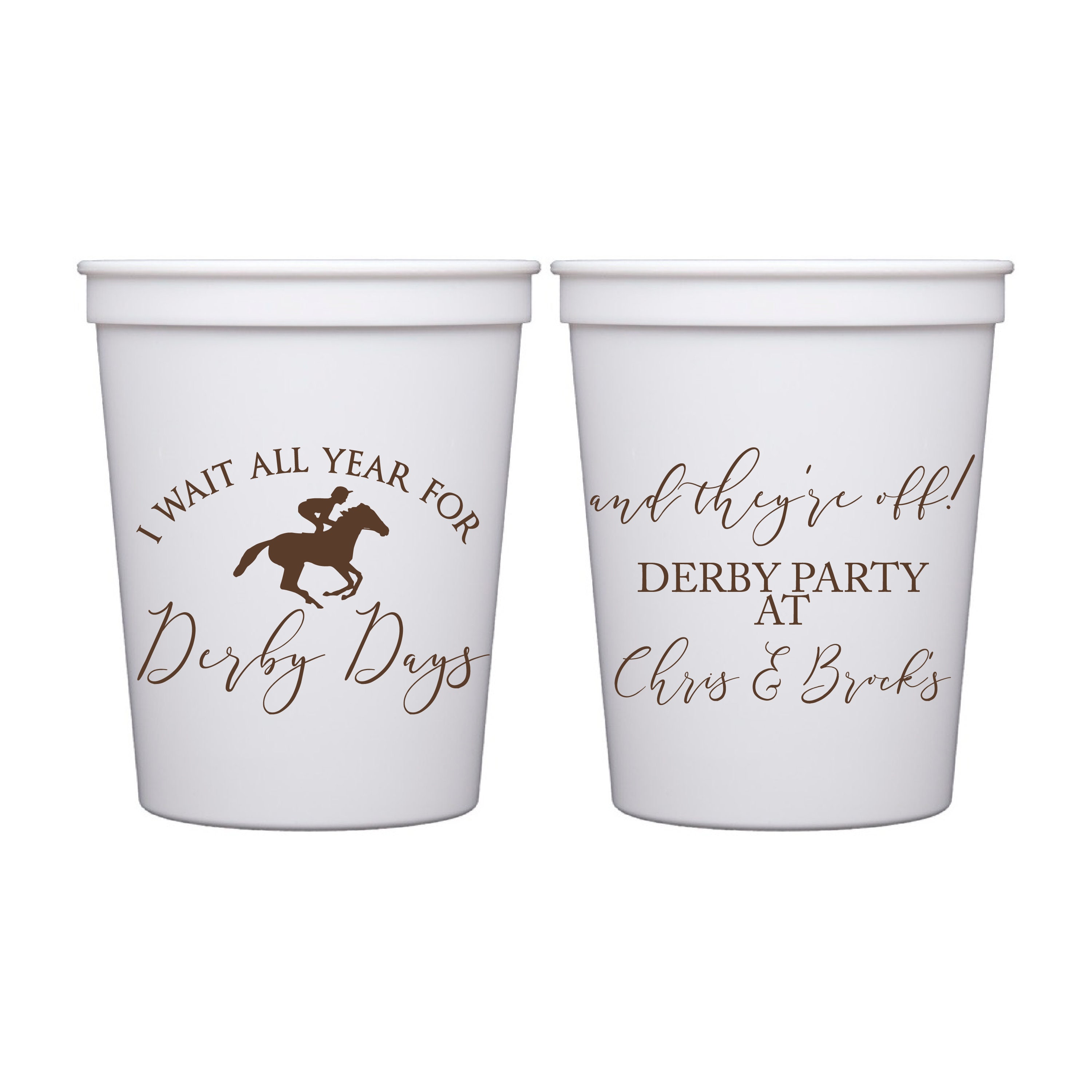 Derby Days Horse Racing Stadium Party Cups Wine Cups | Etsy