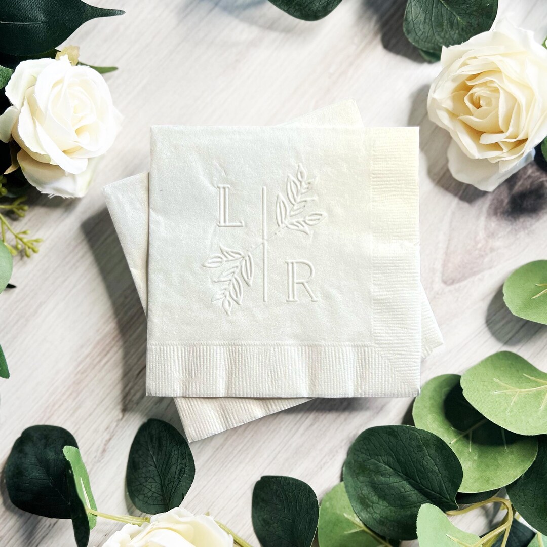 Embossed Wedding Napkins - Personalized for Special Events - Etsy