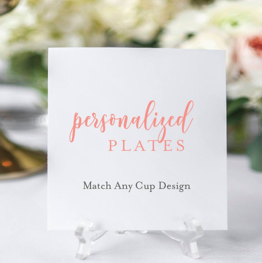 Personalized Party Plates: Custom Colors, 7 or 10.5 Inch Sizes - Etsy