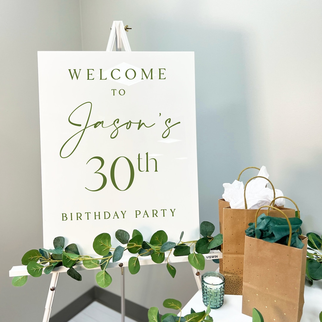 Personalized Birthday Welcome Acrylic Sign, Acrylic Birthday Sign ...