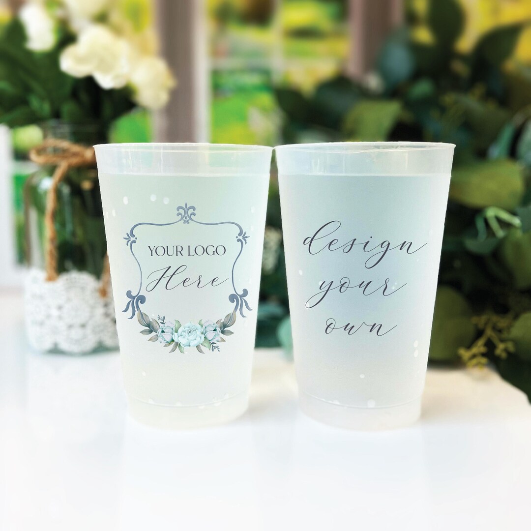 Personalized Frosted Cups - Shatterproof Plastic, Full Color Design - Etsy