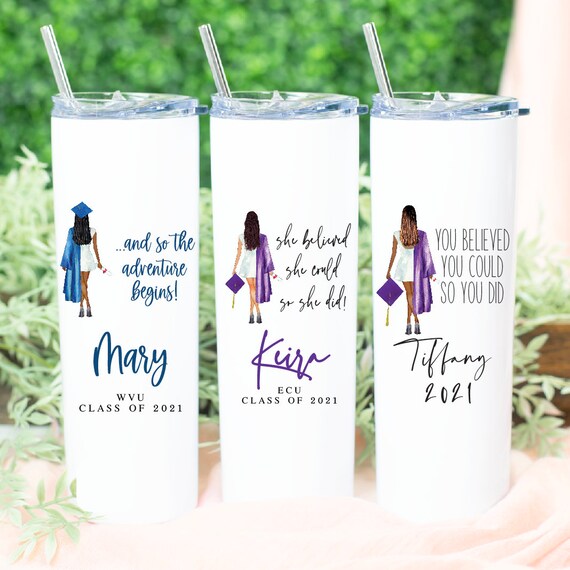 Personalized Graduation Tumbler - Custom Class of 2021 Tumbler ...
