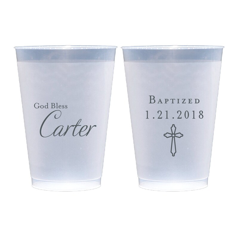 God Bless Personalized Christening/Baptism Shatterproof Cups | Etsy