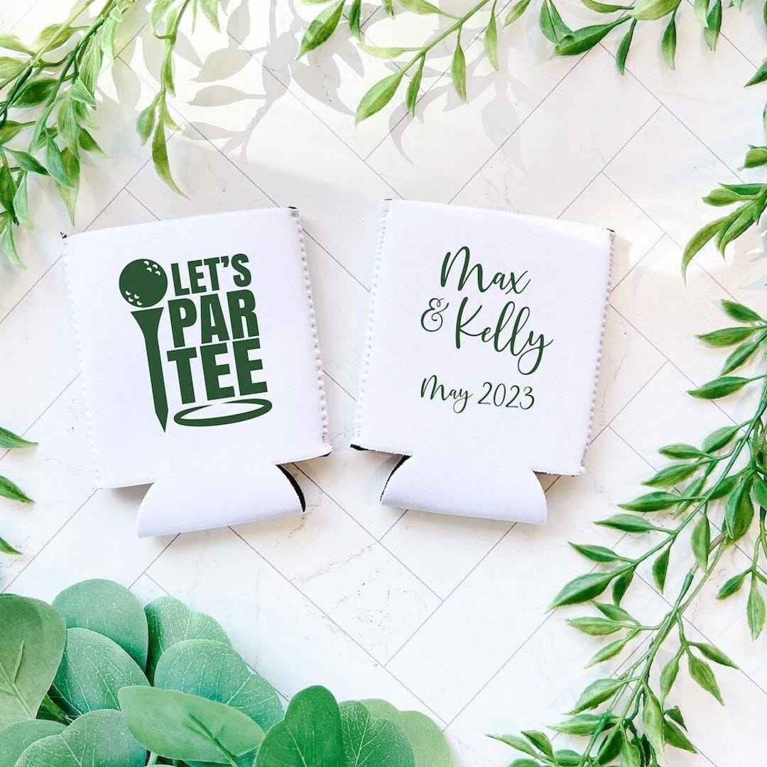 Let's Par-tee - Golf Personalized Beer Can Cooler, Golf Party, Golf Par ...