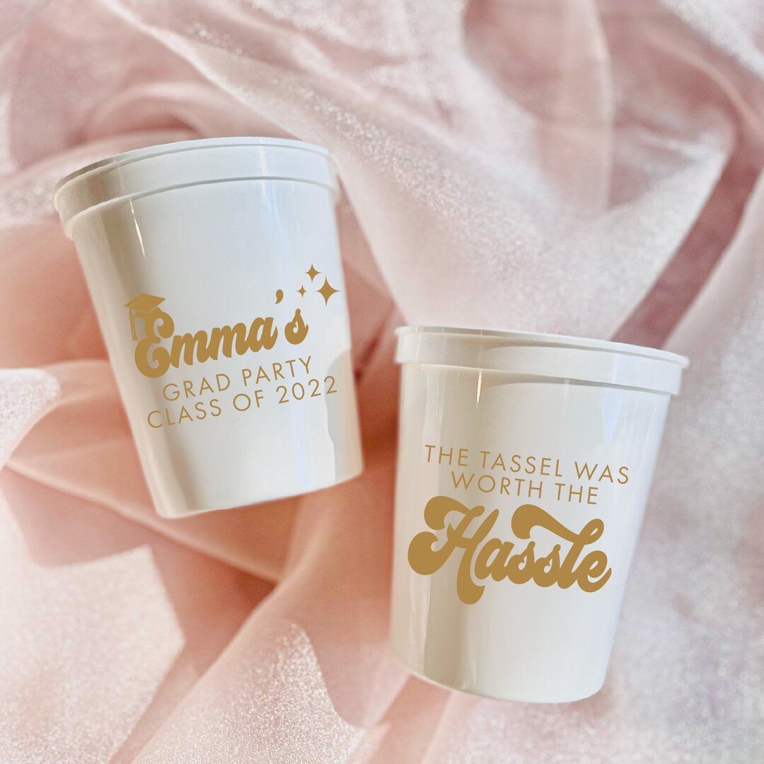 Graduation Personalized Stadium Plastic Cups Graduation Favor Stadium ...
