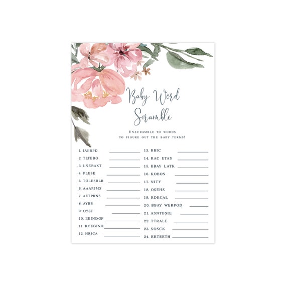 Party Games Paper & Party Supplies Instant Download Funny Activity Cute ...