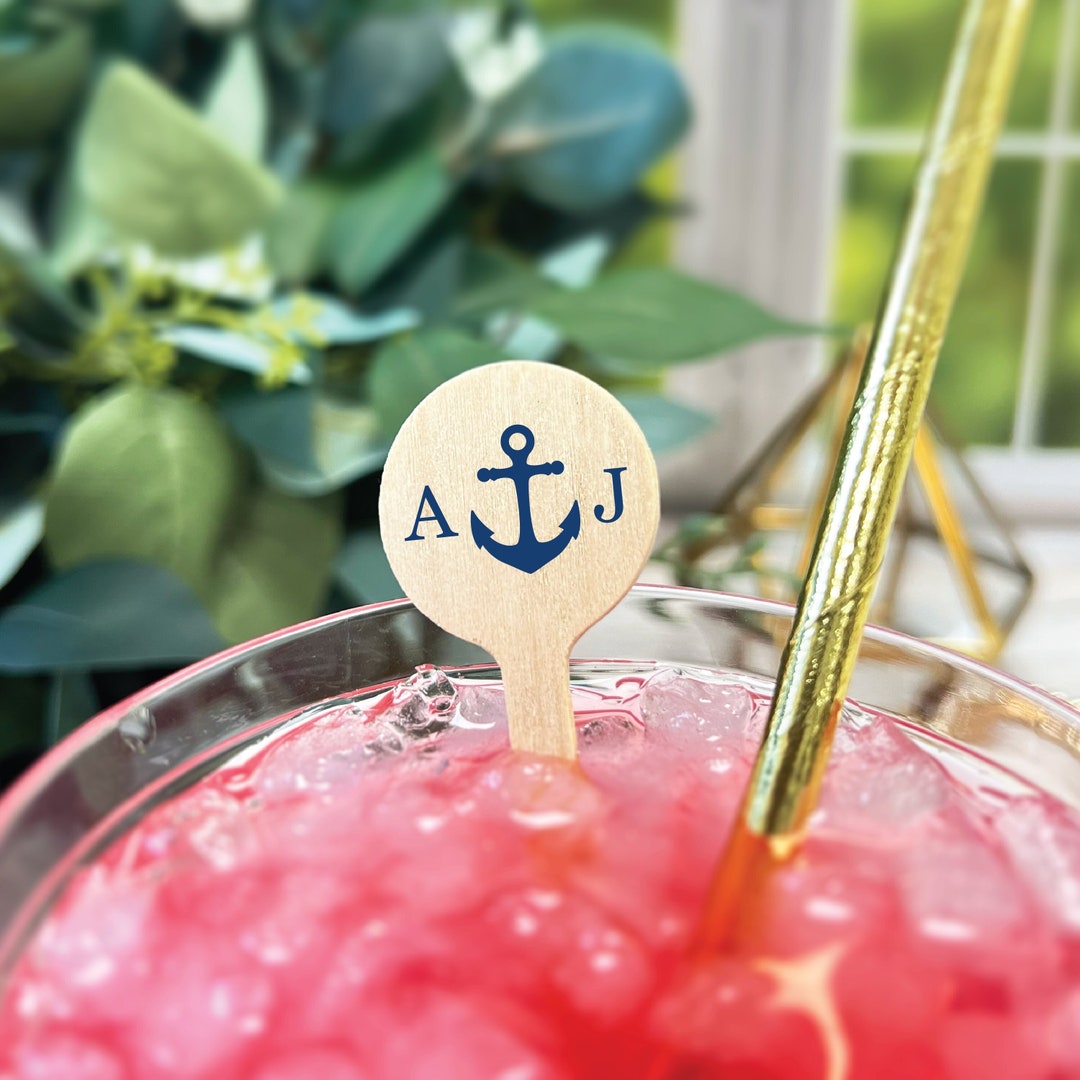 Custom Wedding Drink Stir Sticks - Beverage Bar Stick, Wood Drink Stirs ...