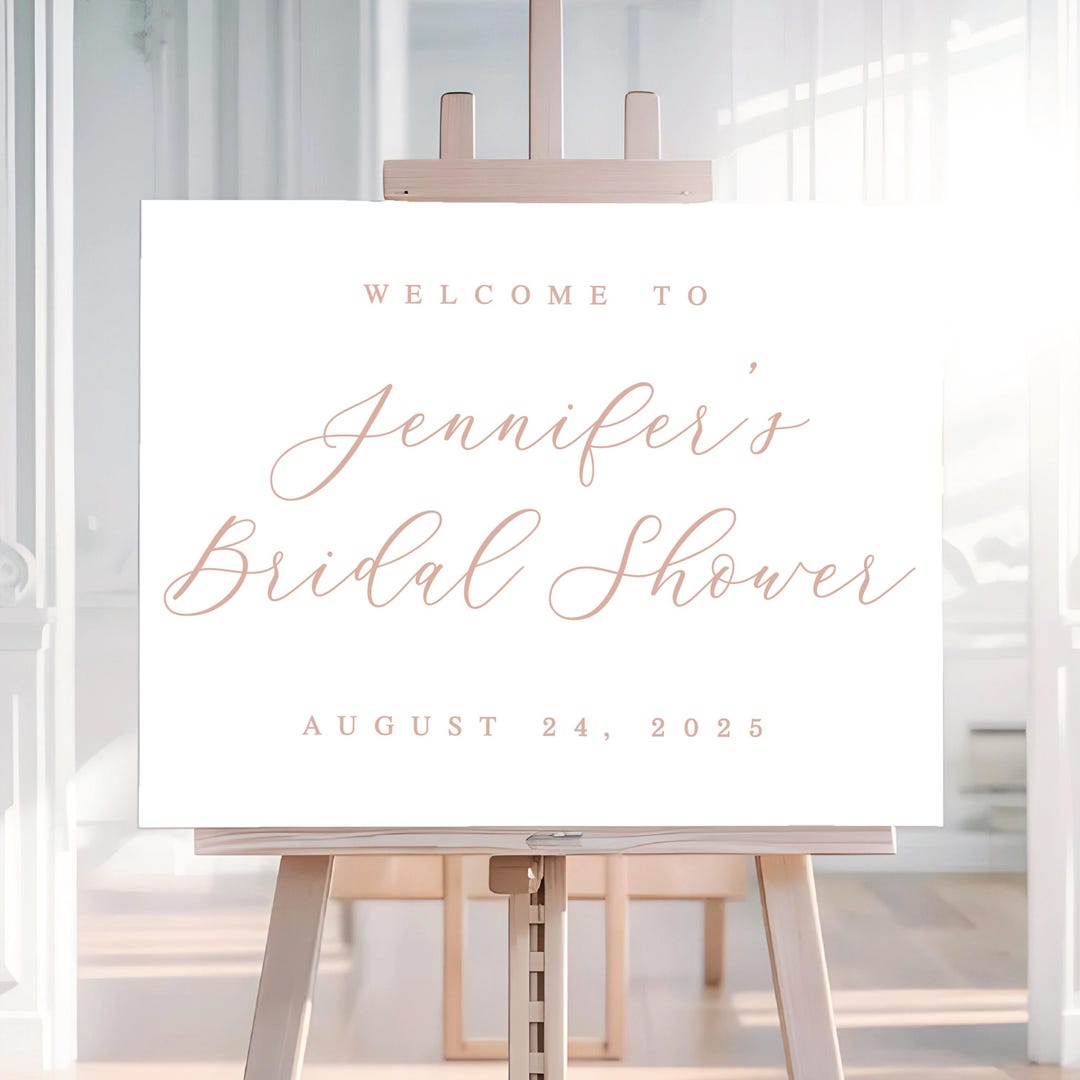 Bridal Shower Welcome Sign: Custom Acrylic - Modern Design - Etsy