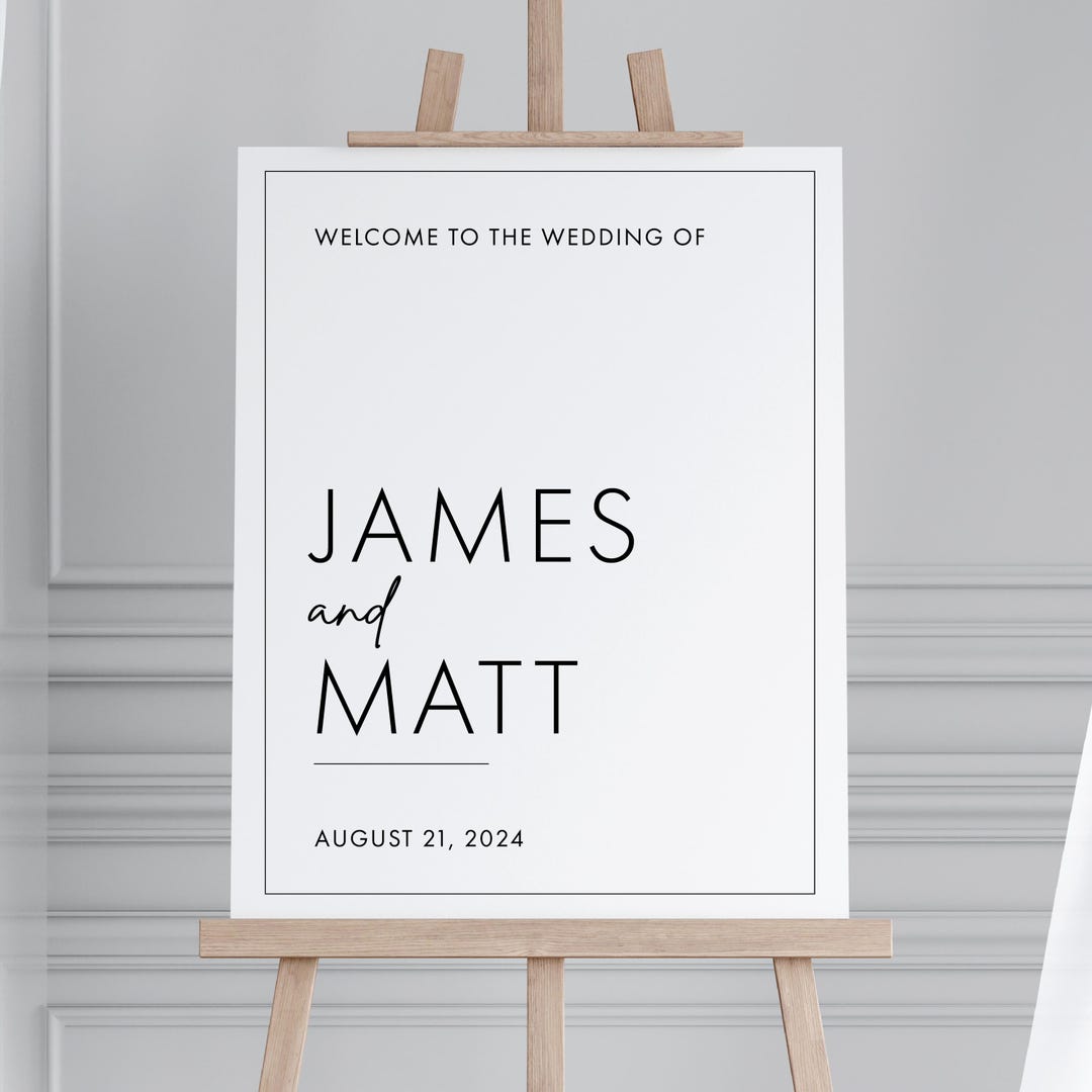 Modern LGBTQ Wedding Welcome Sign, Welcome Sign, Wedding Acrylic Sign ...