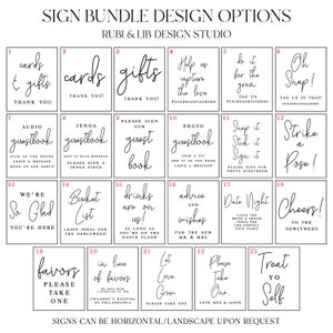 Simplistic Script Wedding Sign Bundle 8x10, Wedding Signs, Sign Bundle ...
