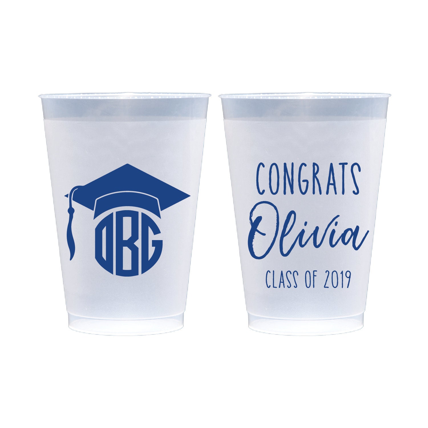 Graduation Monogram Cup Personalized Graduation Plastic | Etsy