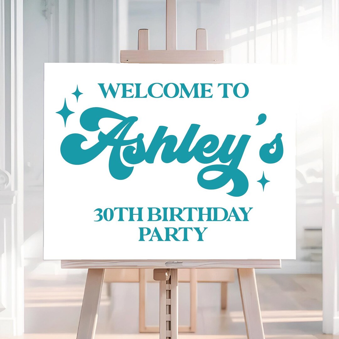 Retro Birthday Welcome Acrylic Sign, Acrylic Birthday Sign, Birthday ...