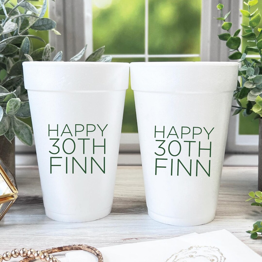 Personalized Foam Birthday Cups – Custom Party Cups for Birthdays ...