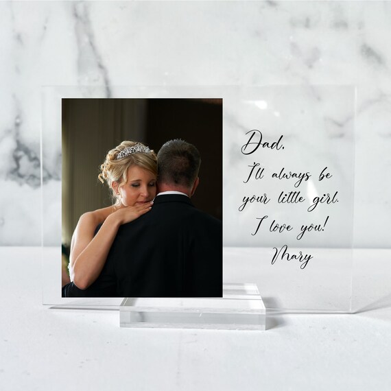 Personalized Photo Print for Dad, Wedding Day Gift for Dad, Dad Custom ...
