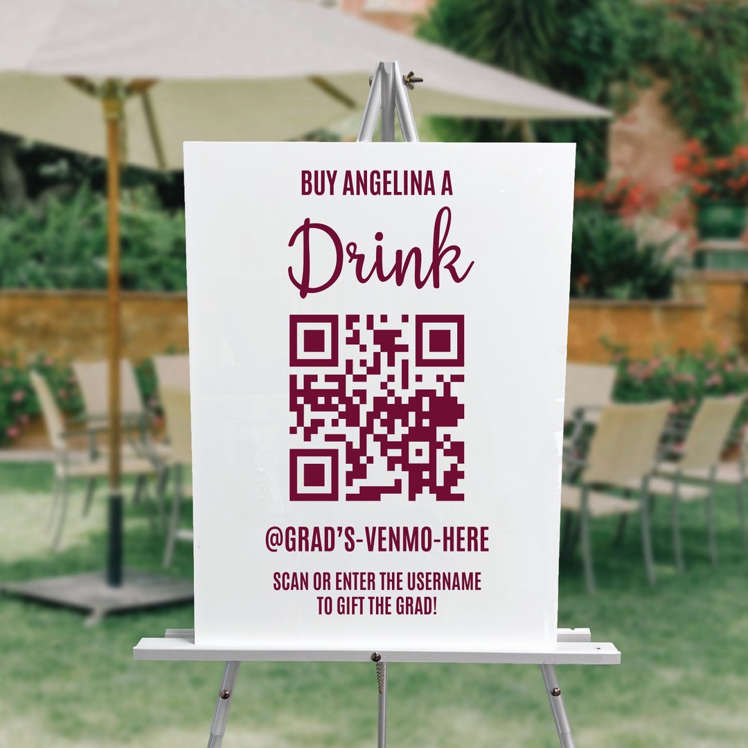 Custom QR Code Graduation Photo Personalized Acrylic Sign, Graduation ...