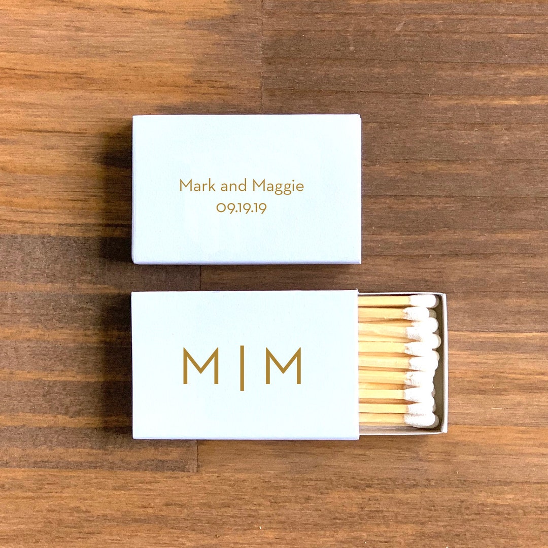 Personalized Monogrammed Matchbook Favors, Custom Wedding Matches ...