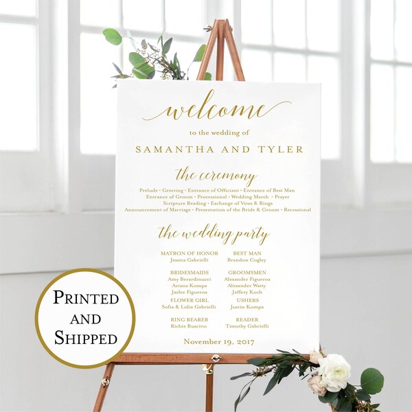Wedding Program Sign - Etsy