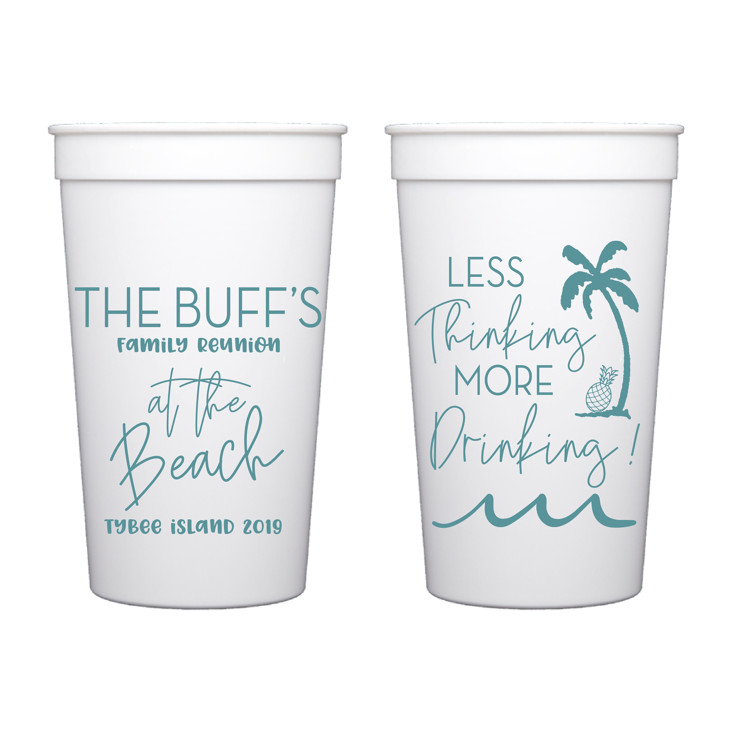 Less Thinking More Drinking Family Reunion Personalized | Etsy