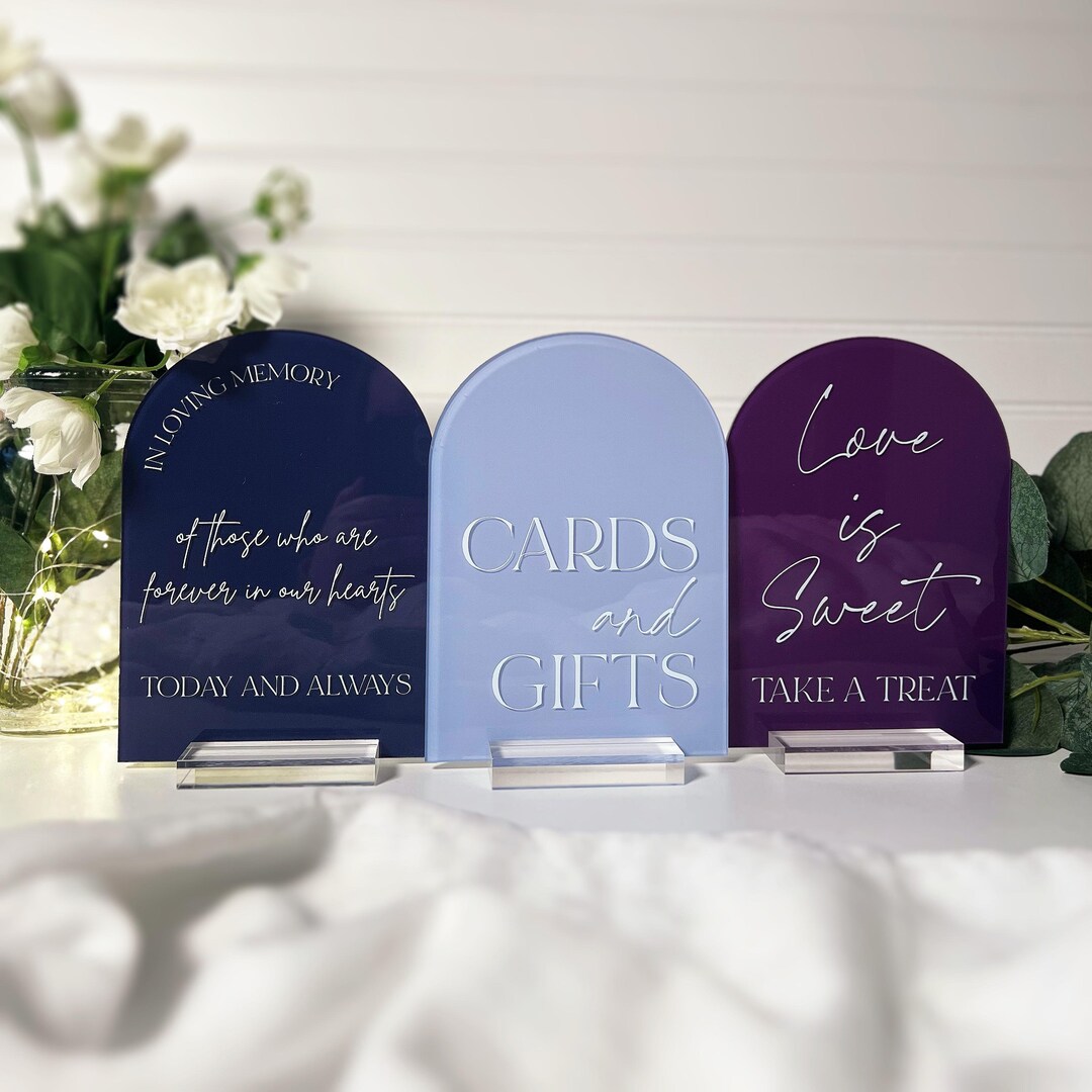 Custom Modern Table Wedding Signs, Table Signs, Cards and Gifts ...